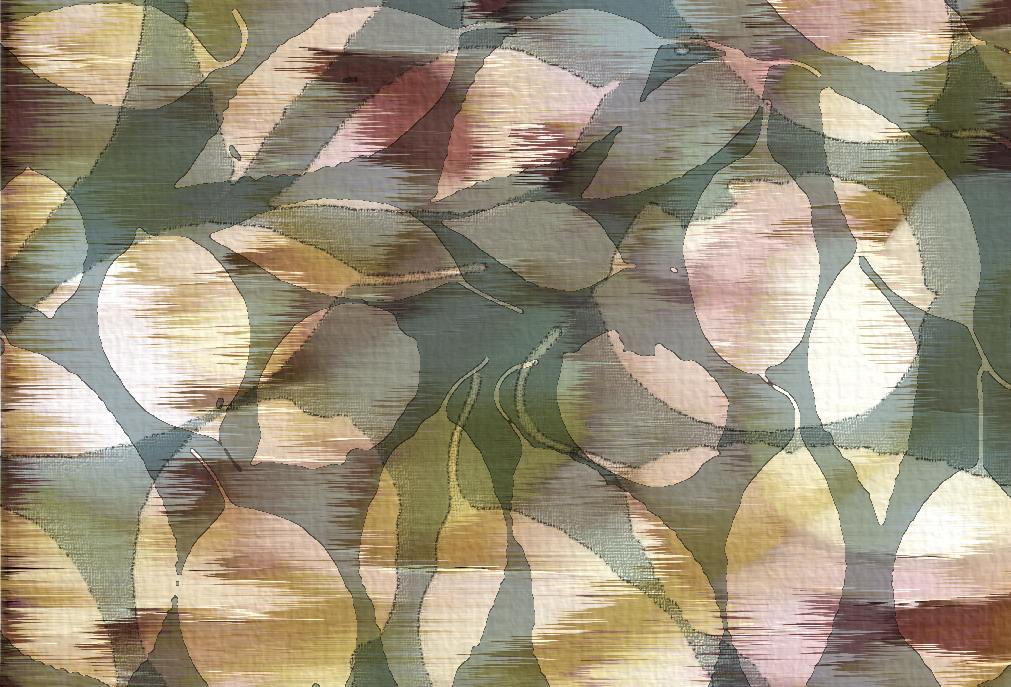 Leaves composition. Surface textile design.