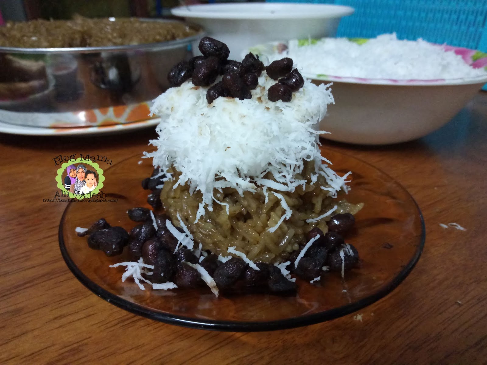 Blog Mama Ain, Adeeb dan Auni.: Pulut Pagi Kacang Merah