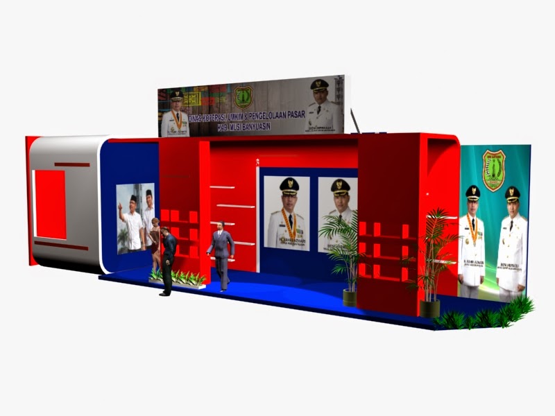 dua production: DESAIN 3D STAN PAMERAN INDOOR/OUTDOOR