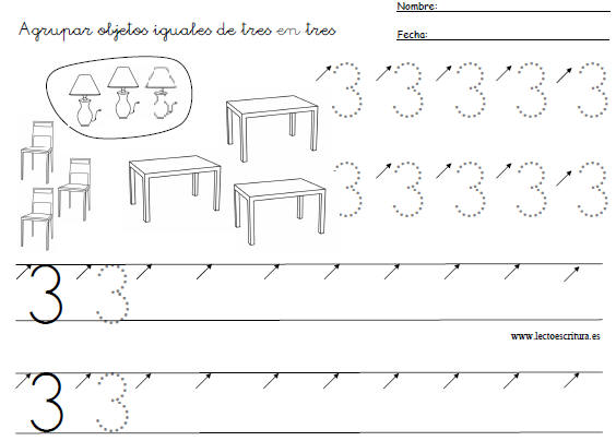 FICHAS DE APRENDIZAJE: numero 3