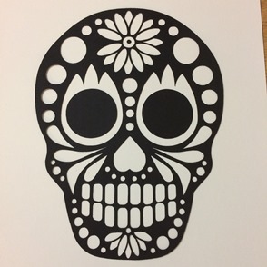 NY Star Cards: Iron Craft 2016 Challenge #21--Paper Cut Sugar Skulls