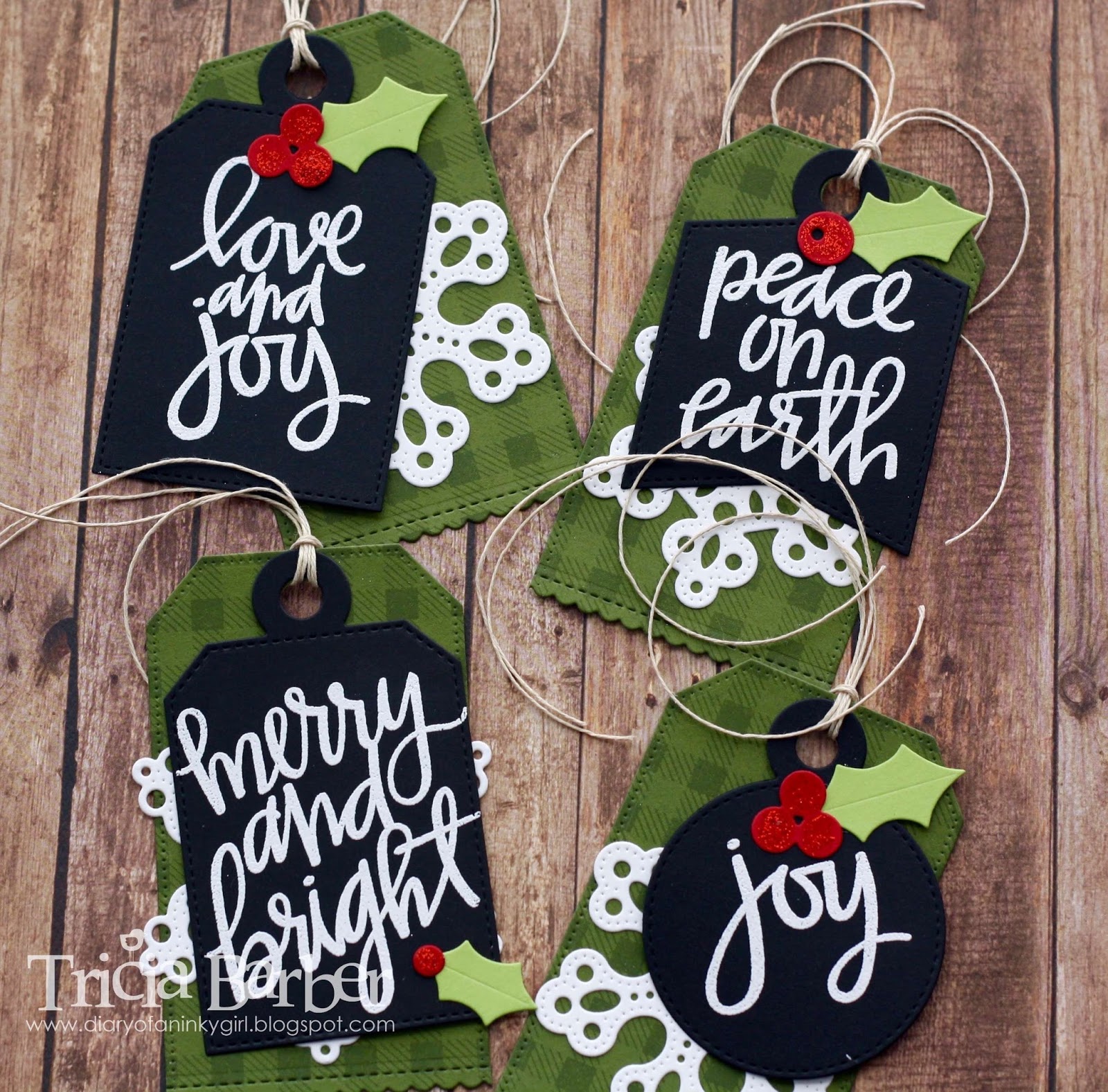 Diary of an Inky Girl…: Hand Lettered Sentiments - Holiday Tags