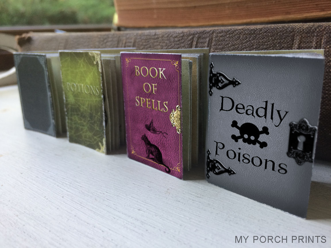 My Porch Prints: Halloween Mini Spell Books Tutorial