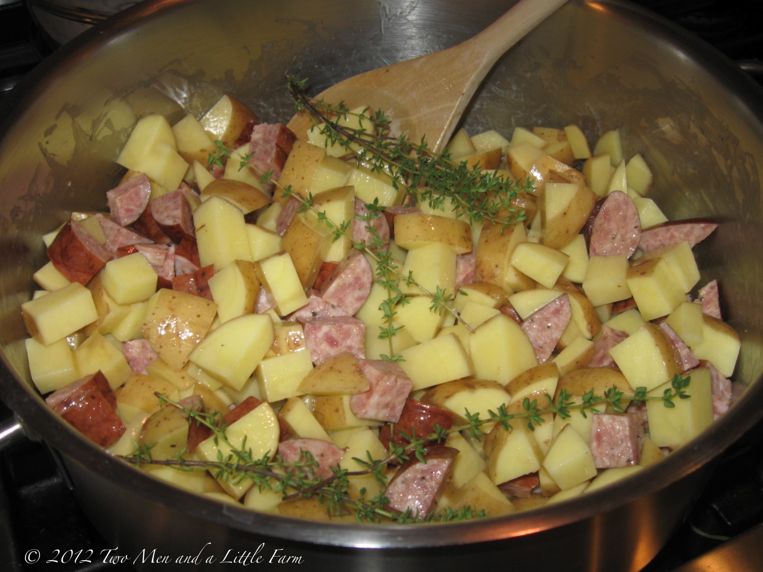 Two Men and a Little Farm: FARMHOUSE SAUSAGE AND POTATOES RECIPE