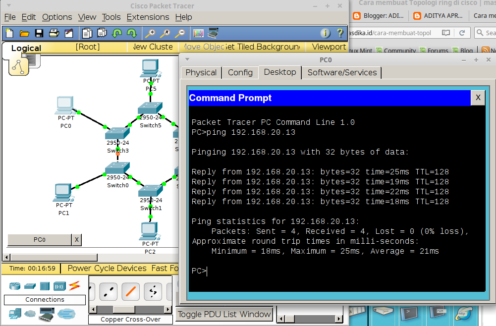 CARA MEMBUAT TOPOLOGI RING MENGGUNAKAN CISCO PACKET TRACER ~ MASTER ...