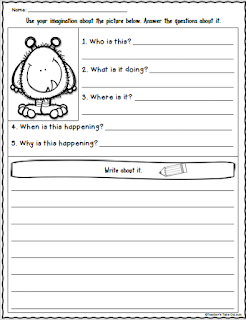 Teacher's Take-Out: Write About It Freebie