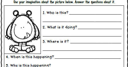 Teacher's Take-Out: Write About It Freebie