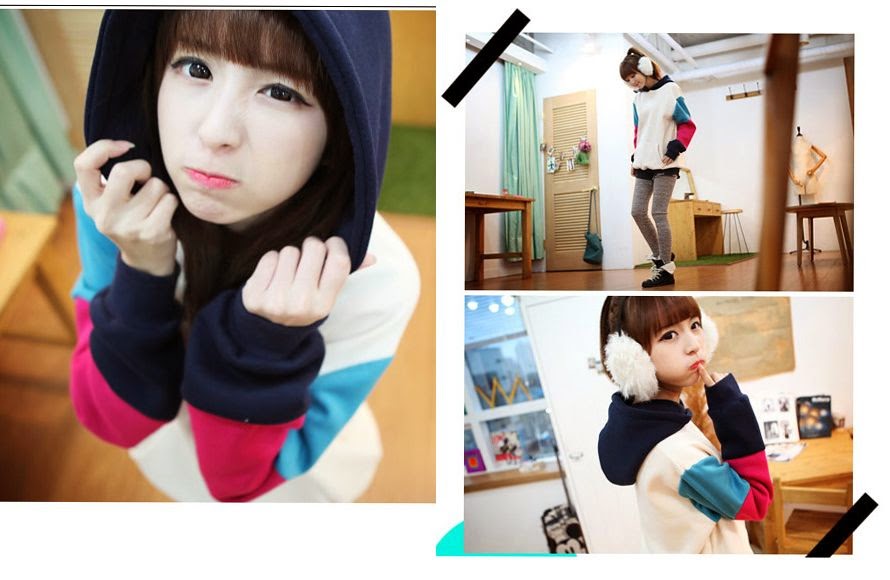 Mixed Color Sweater Hoodie