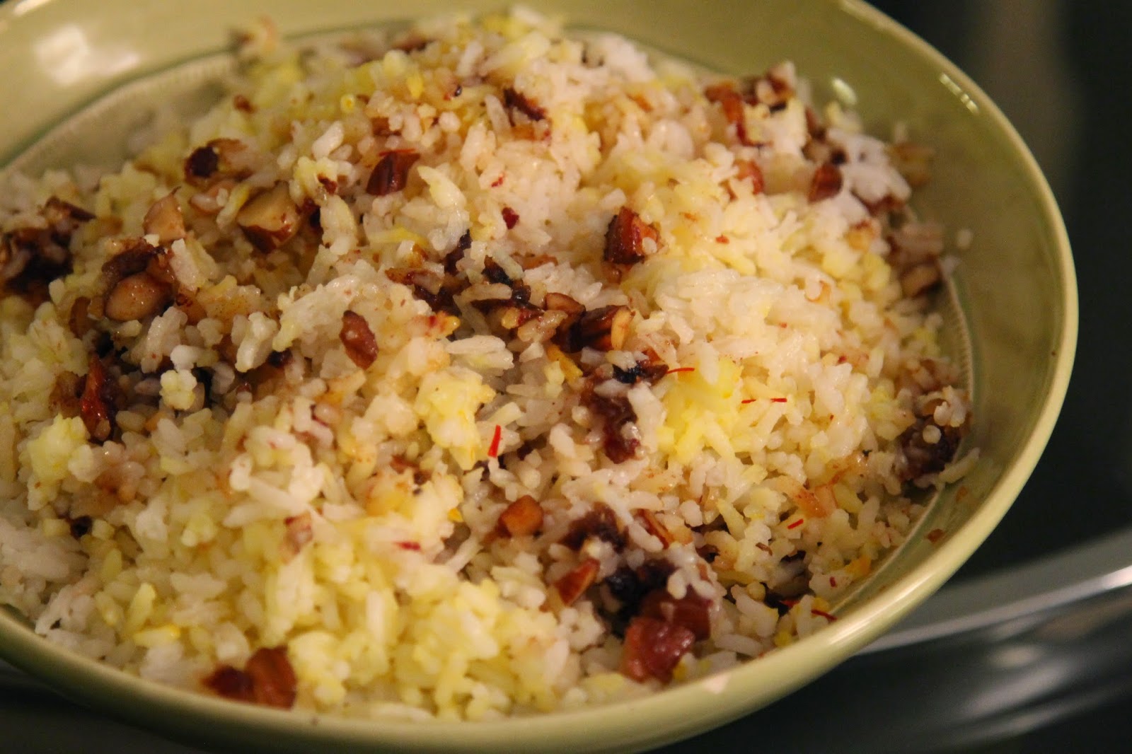 epicurean evolution: Saffron, Date and Almond Rice from "Plenty More"