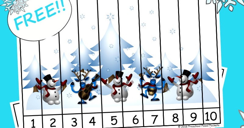 {FREE} Snowman Counting Puzzles | Preschool Powol Packets