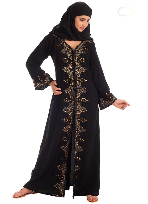 Readymade Abaya Collection 2013-14 | Islamic Abaya Designs | Long Black ...