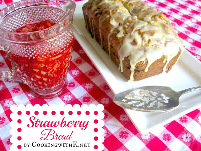 Strawberry Shortcake Bread with a Chunky Strawberry Sauce