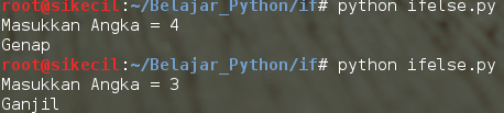 IF PADA PYTHON ~ SIKECIL