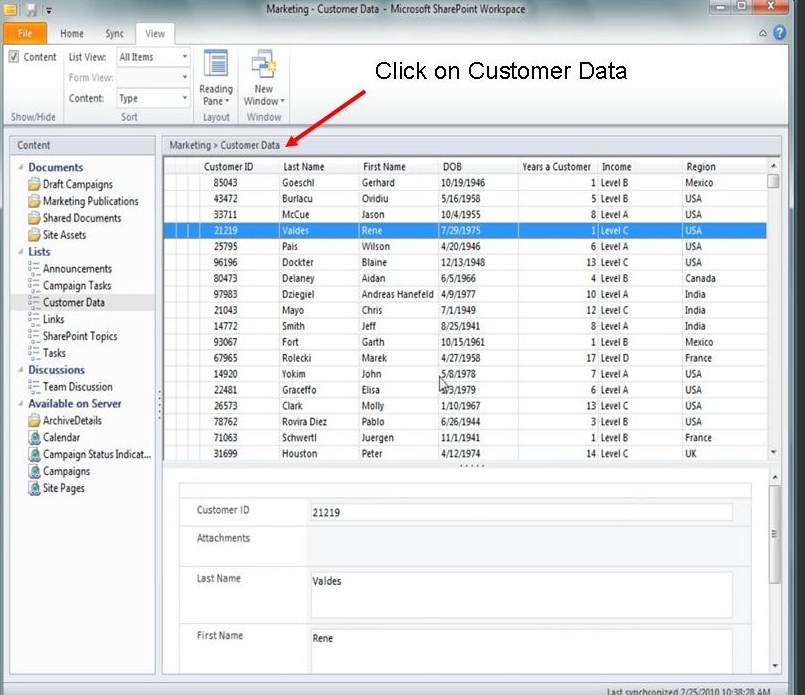 Synchronize SharePoint 2010 features: Synchronize SharePoint content with SharePoint Workspace