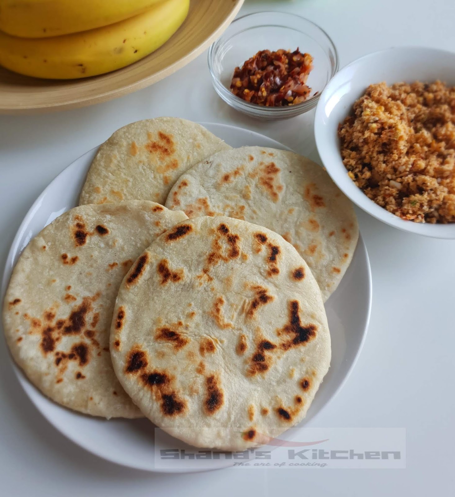 Sri Lankan Coconut Roti (Pol Roti) - Shana's Kitchen