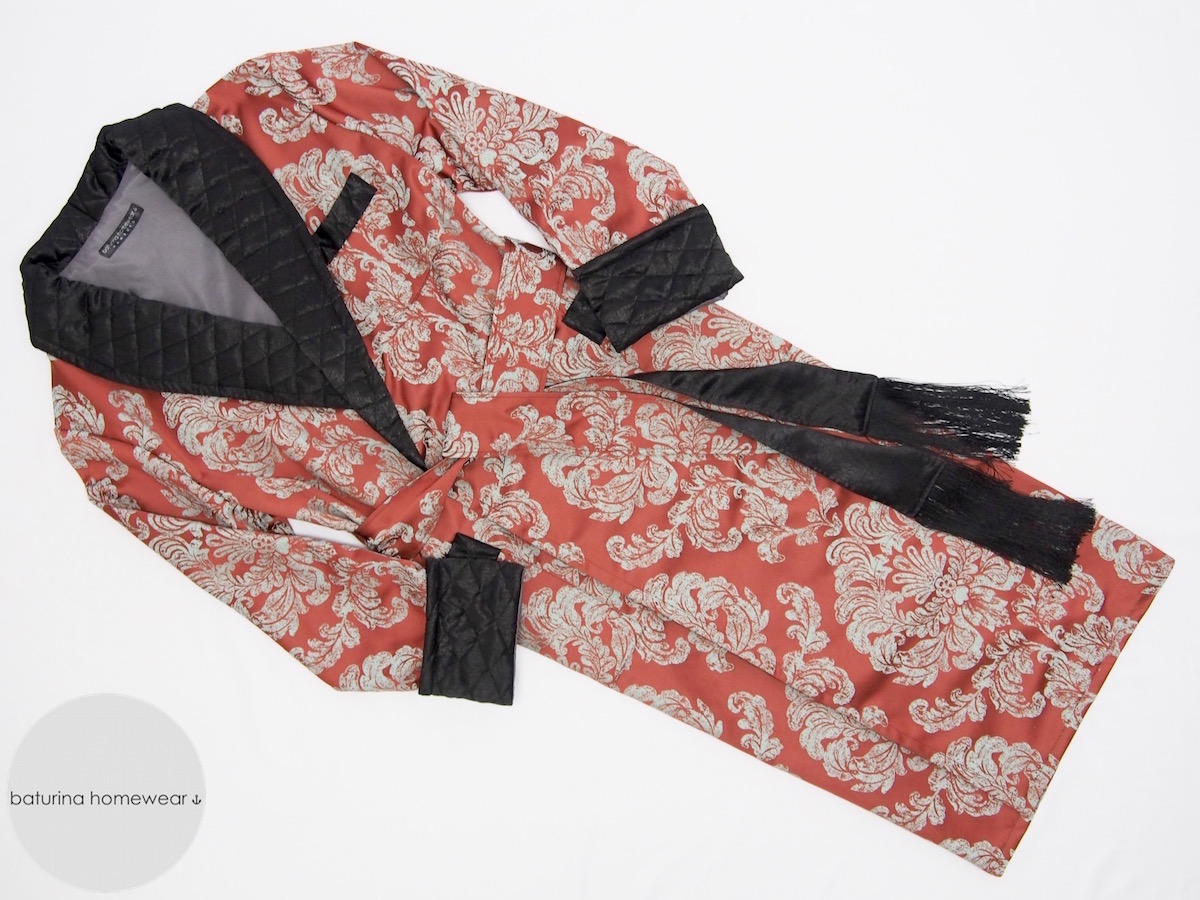 Men's Luxury Silk Robes, Paisley and Baroque Floral Gentleman's ...