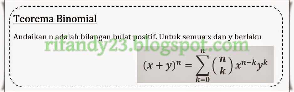 PEMBUKTIAN TEOREMA BINOMIAL DAN MULTINOMIAL ~ Rifandy Blog