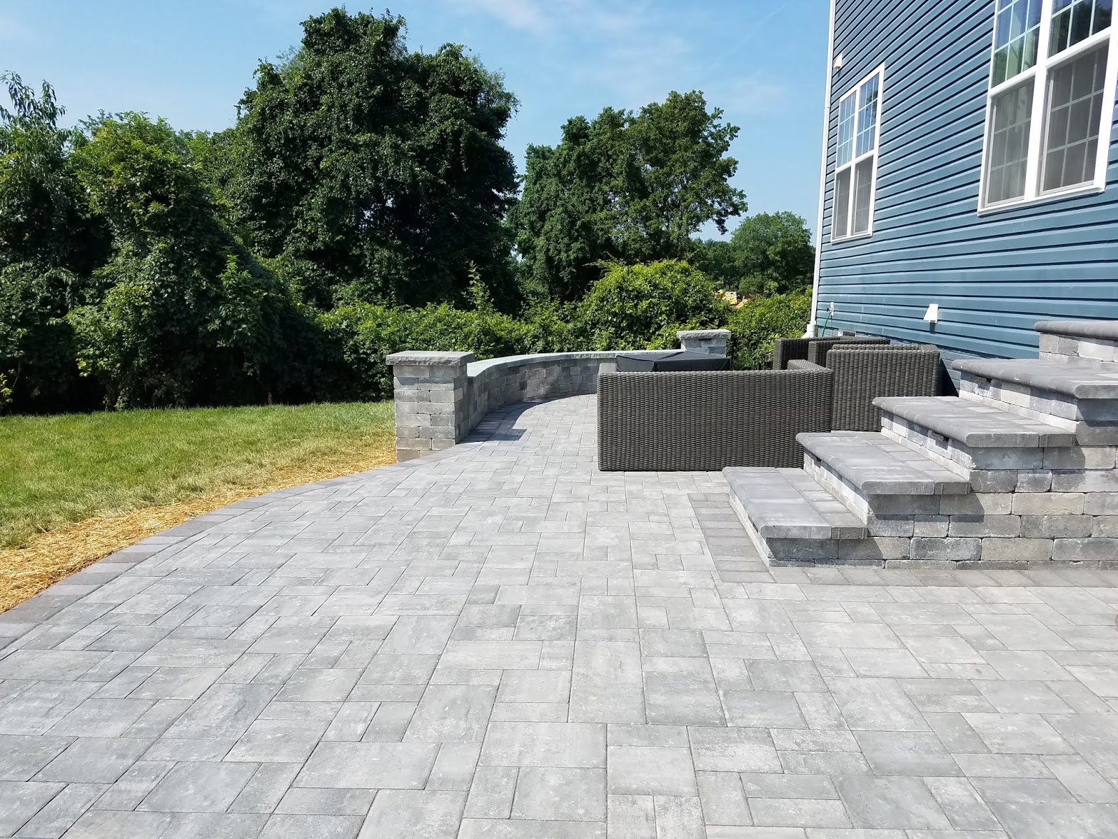 Custom Stoneworks & Design Inc.: Howard County paver patio with low ...