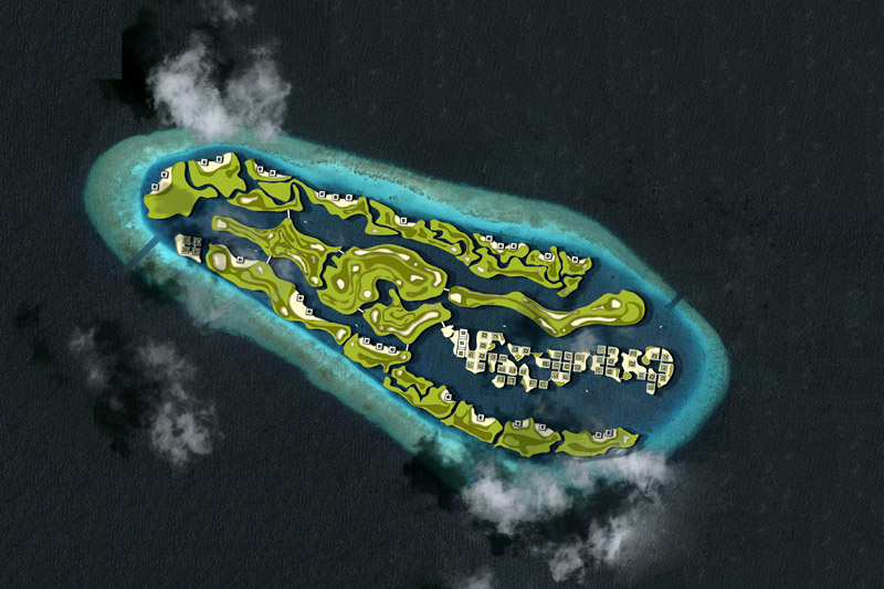 A Floating Golf Course In the Middle of the Ocean