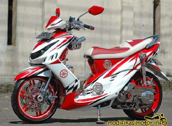 Modifikasi Motor Mio Soul Gt Warna Merah Putih | Ide Perpaduan Warna