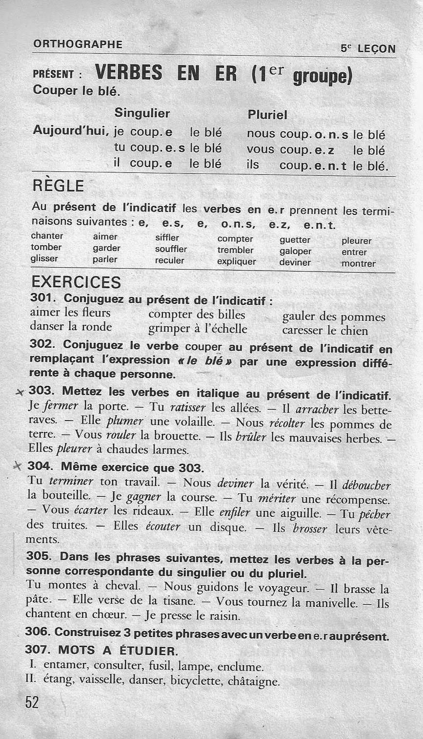 école : références: 3 à 14 Présent de l'indicatif (Bled CE-CM1 ...