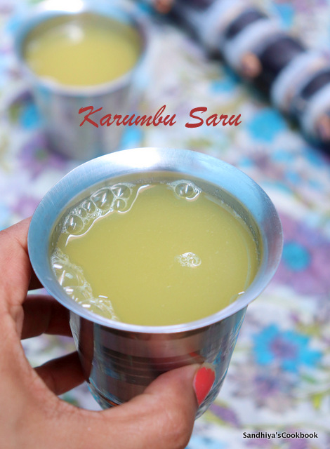 Sandhiya's Cookbook: Home made Sugarcane Juice | Karumbu Saru | Karumbu ...