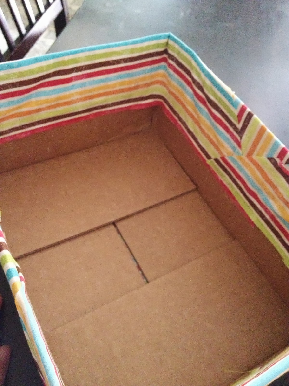 Mothering with Creativity: DIY File Folder Box (Using Fabric & an Old Box)