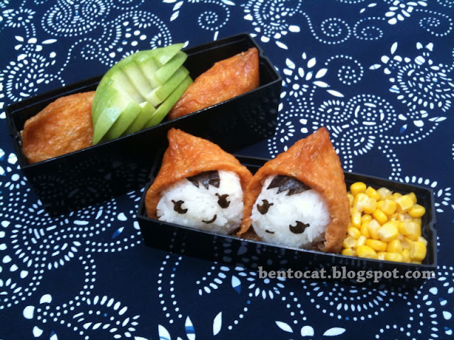 Adventures of Bento Cat: Bento Elf Babies - Inari Sushi - Meat-free