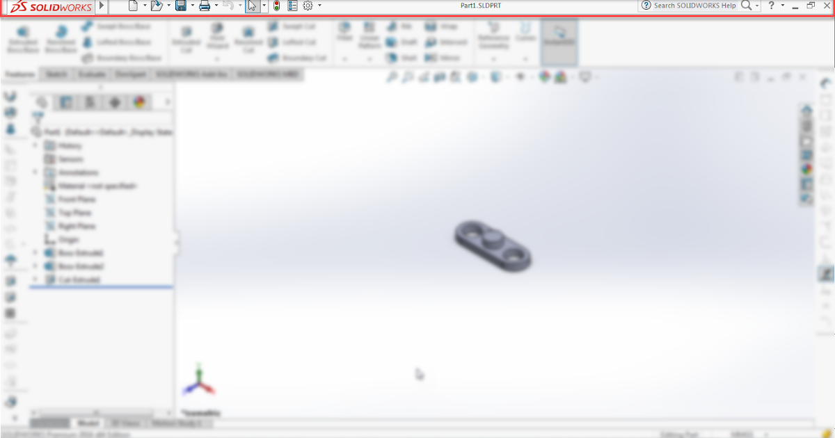User Interface pada solidworks
