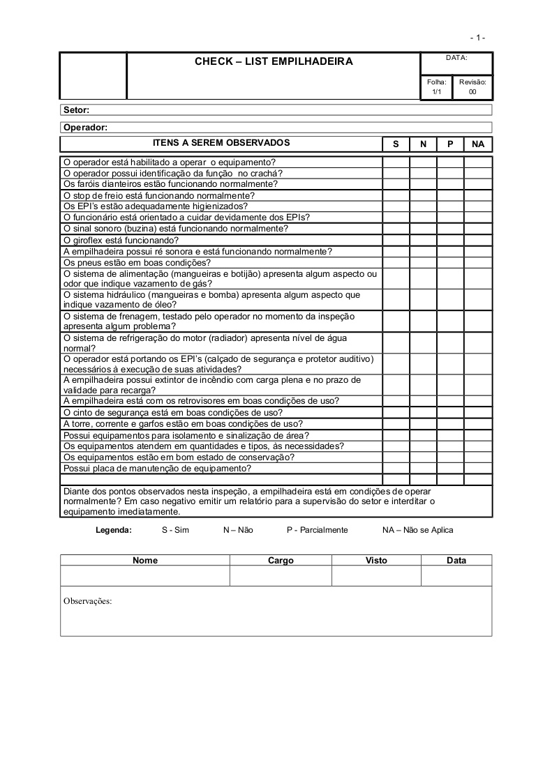 modelo de checklist - wood scribd braxin modelo de checklist - wood scribd braxin