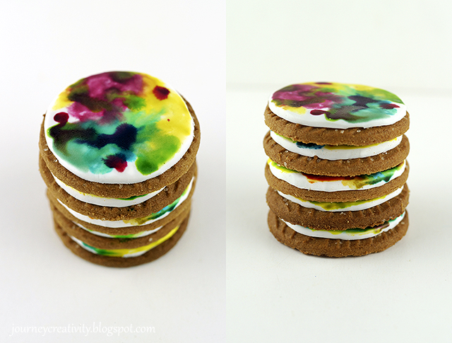Colorful paint cookies - Journey into Creativity