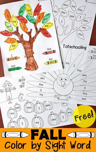 Spring Color by Sight Word | Totschooling - Toddler, Preschool ...