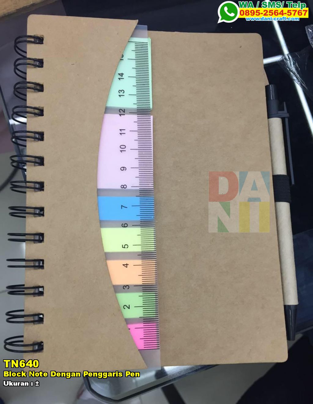 Block Note Dengan Penggaris Pen | Souvenir Pernikahan