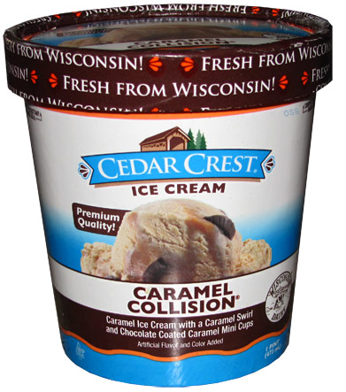 On Second Scoop: Ice Cream Reviews: Cedar Crest Caramel Collision Ice Cream