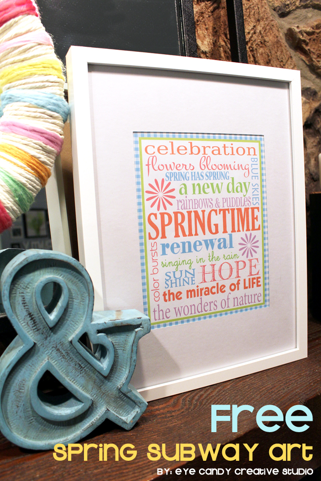 Eye Candy Creative Studio: FREEBIE :: SPRING Subway Art