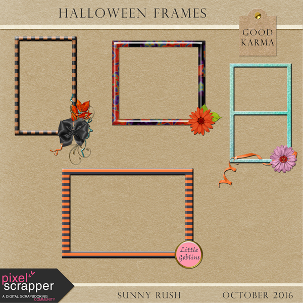 Farmhouse Notes: Digital Scrapbooking Free Download - Special Halloween Kit