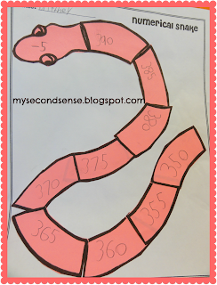 My Second Sense: Number Patterns and Snakes (freebie)