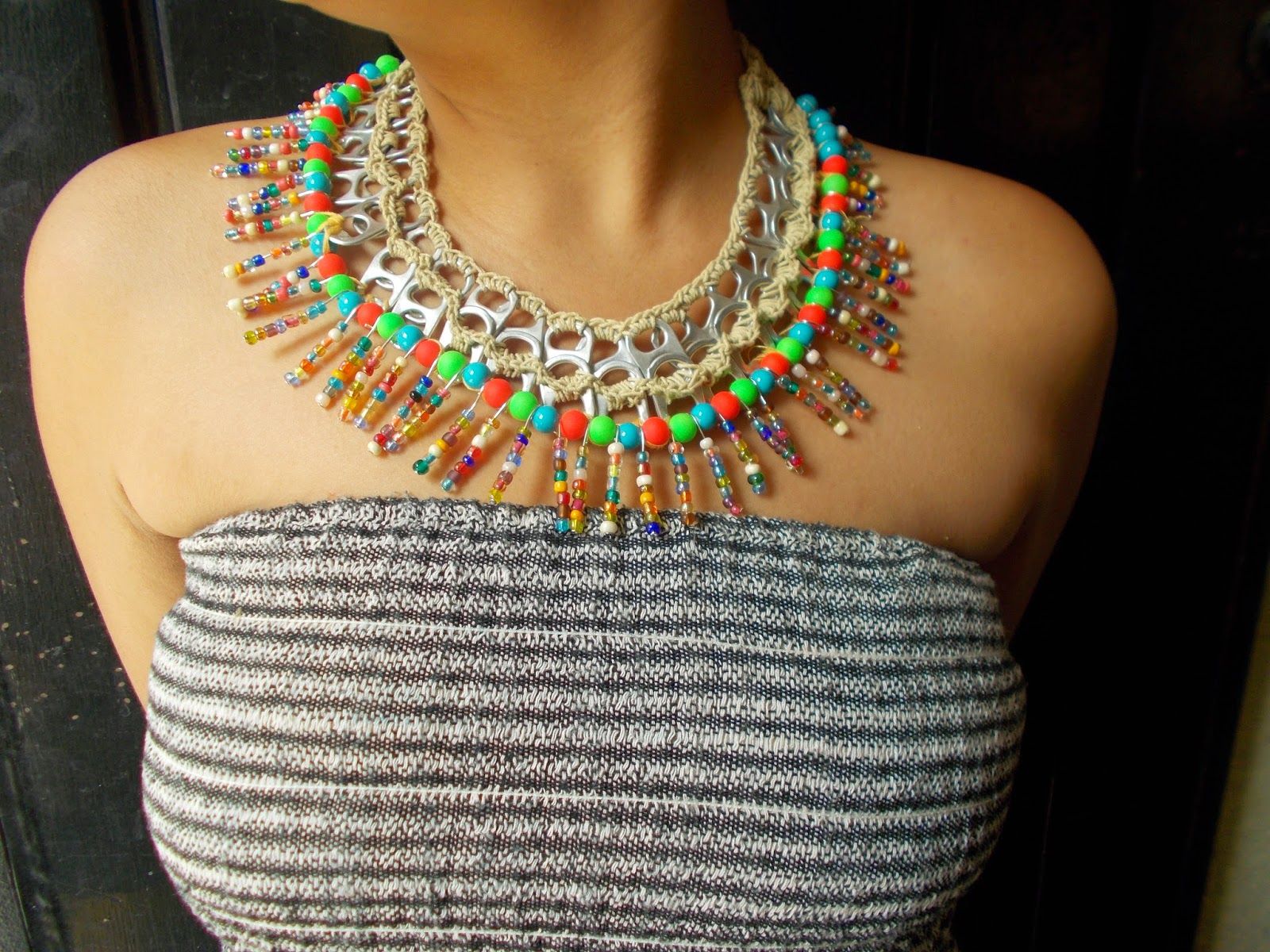 Helenne Nice: COLLAR ETNICO O TRIBAL RECICLADO