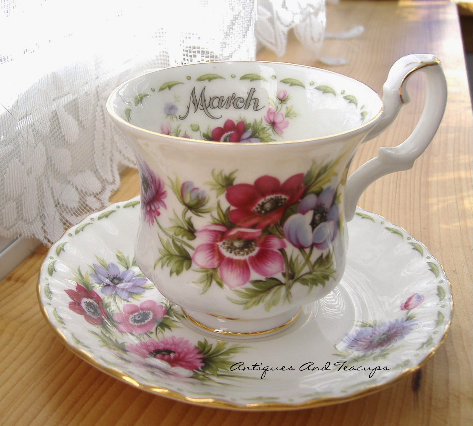 Antiques And Teacups: Tuesday Cuppa Tea, March Anemones Teacups, March ...