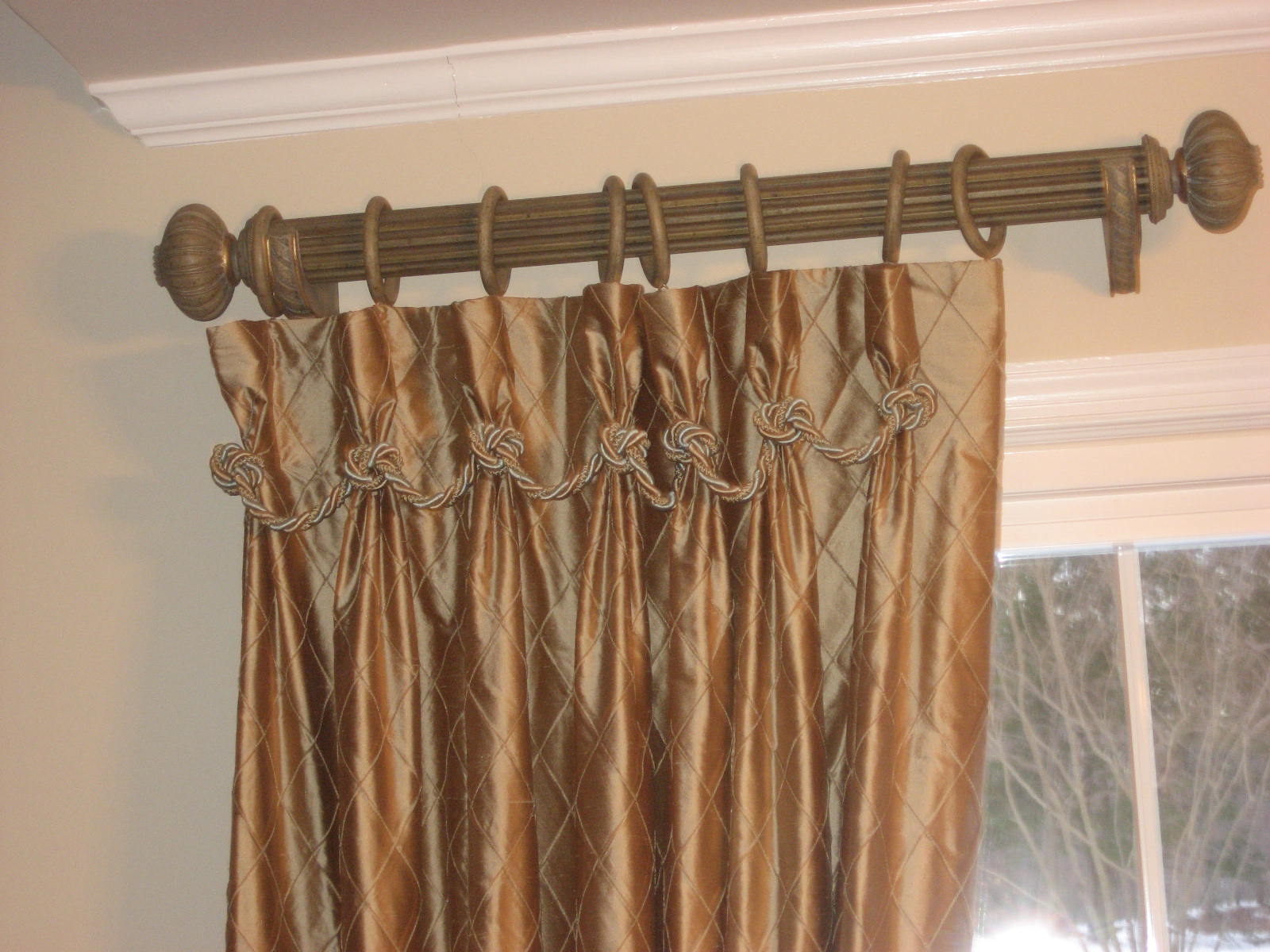 The Drapery Shop: Suede Butterflies, Knotted Rope and Ballroom Panels.