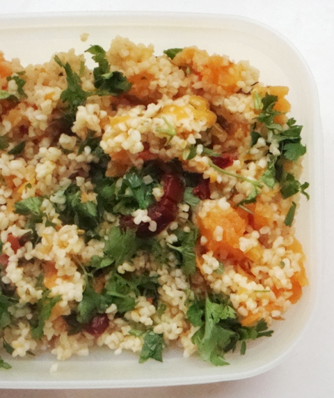 Anita, bulgurs ar ķirbi, kaltētiem tomātiem un zaļumiem (5/6) | home made