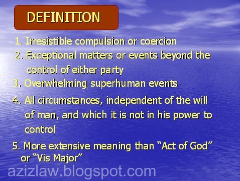 EDU-kasi: SLIDES on "Force Majeure Clause" (and Frustration)