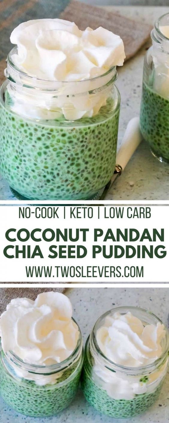 Coconut Pandan Chia Seed Pudding