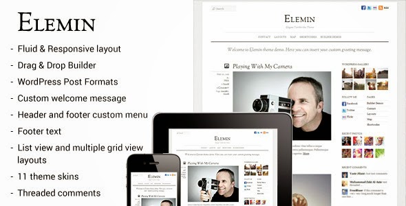 Elemin Elegant Minimal Responsive Theme (News / Editorial) - Download New Themes