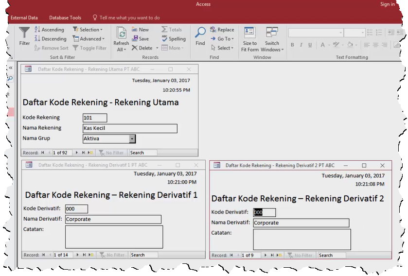 Membuat Form Menggunakan Navigation di Access - Access Terapan