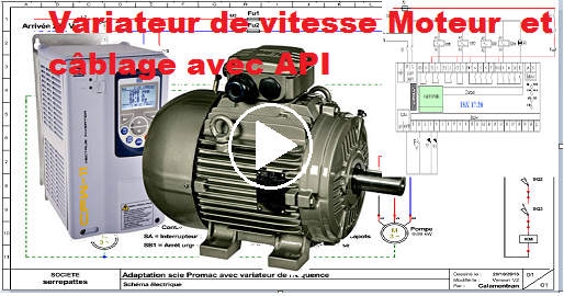 En video; Variateur de vitesse du Moteur 2 vitesses et câblage avec API ...