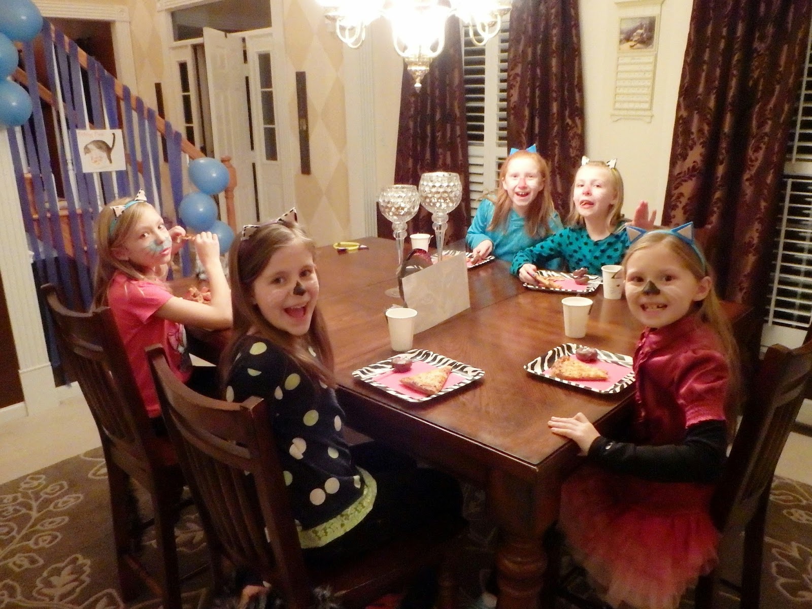 Ben, Becky, Kara, Kiersten,and Evie: Cat party
