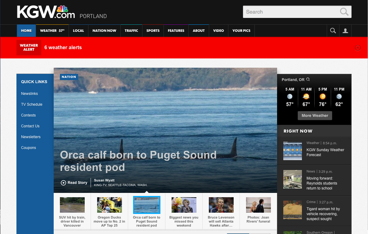 The ZehnKatzen Times: [logo] Goodby KGW NewsChannel 8, Hello, KGW8