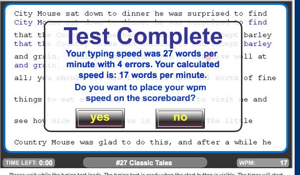 intro to computers flatten: Typing Test