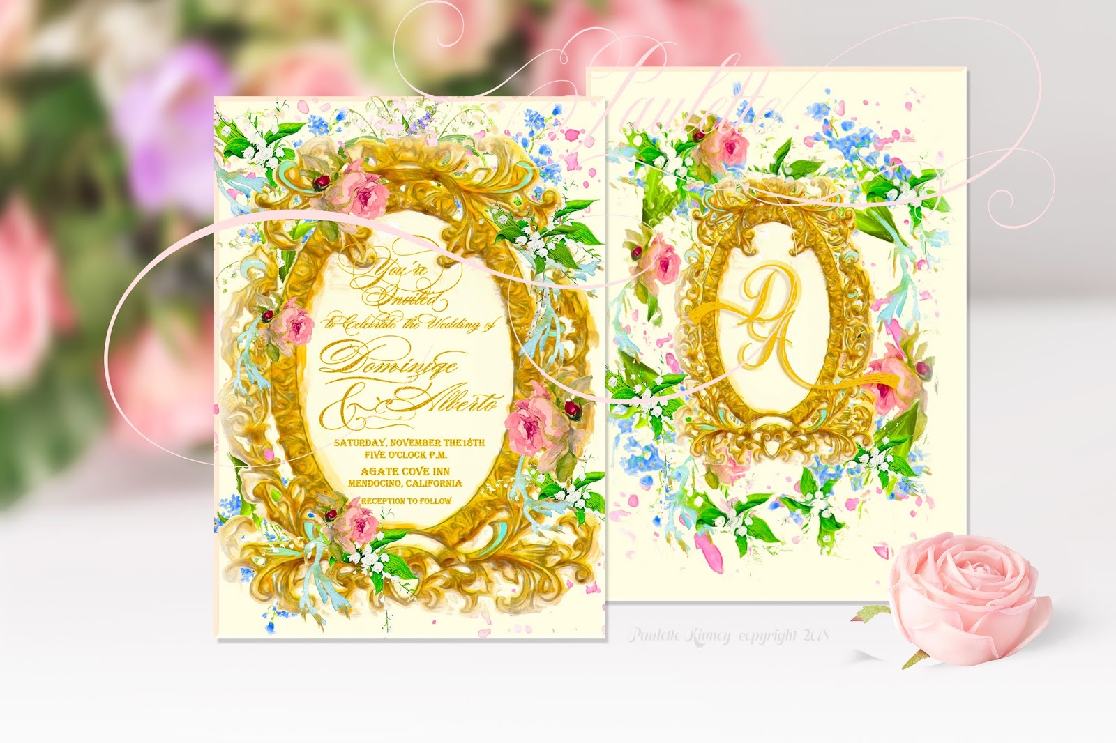New Watercolor Garden Wedding Invitations Design | Paper Nosh Magazine
